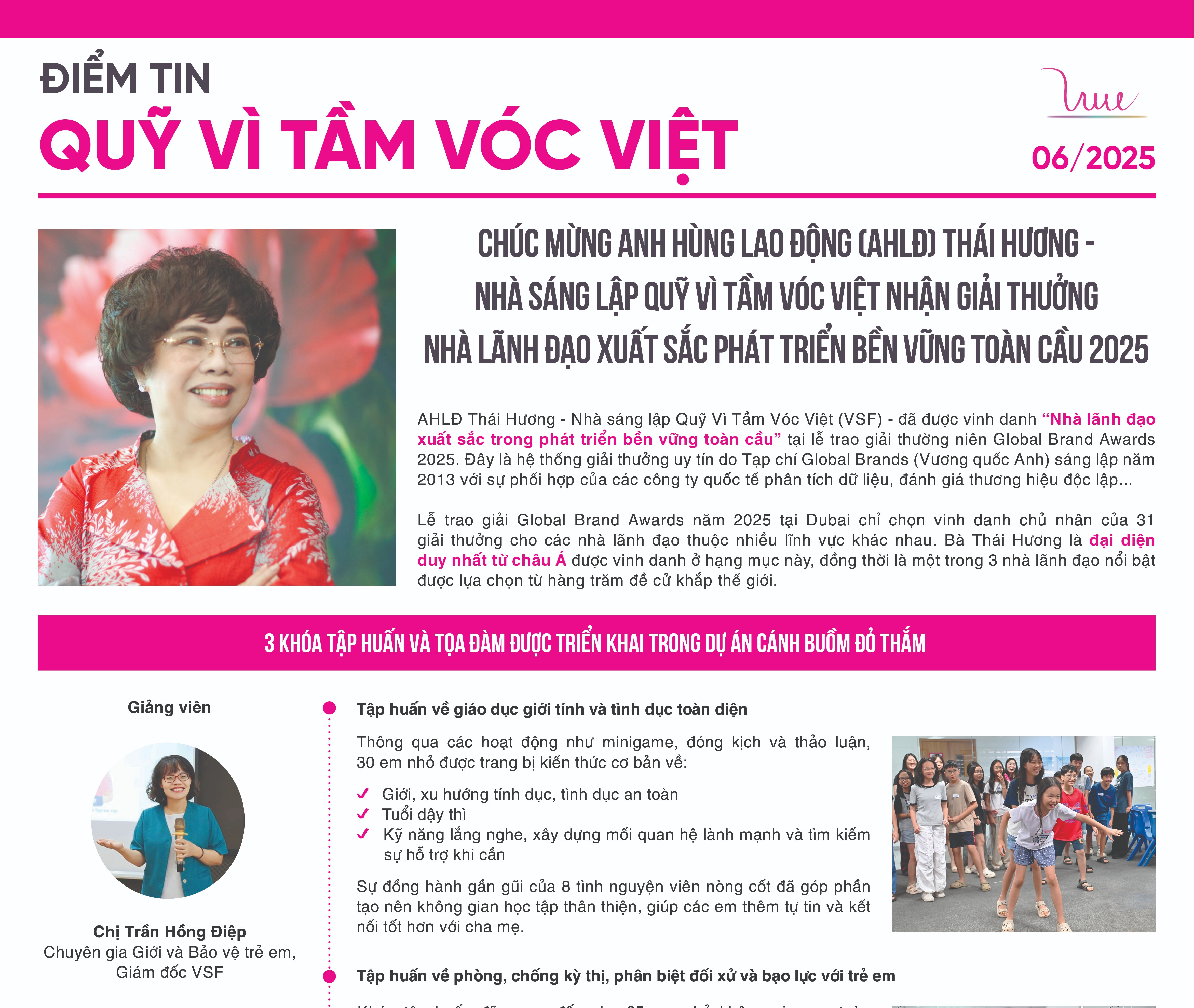 Điểm tin Quỹ Vì Tầm Vóc Việt Tháng 6 năm 2025
